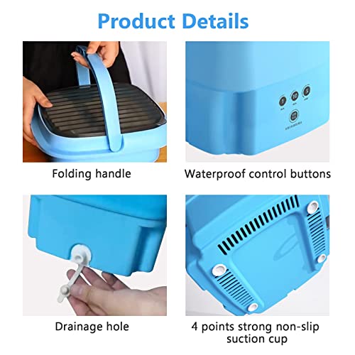 Portable Washing Machine and Dryer Combo, Mini Folding Washing Machine Portable with Disinfection Function, Small Portable Washer and Dryer Combo for Apartments, Dorm, Camping, RV,Travel Laundry