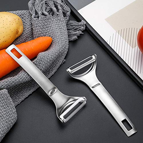 OSKOURXP Vegetable Peeler Stainless Steel Potato Peeled Apple Peeler Kitchen Gadget Multi-function Fruit Knife Plane Artifact Peeling (Size : 2)