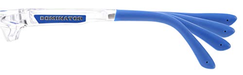 MCR Safety DM1328B Dominator DM3 Safety Glasses with Blue Diamond Mirror and Clear Frame