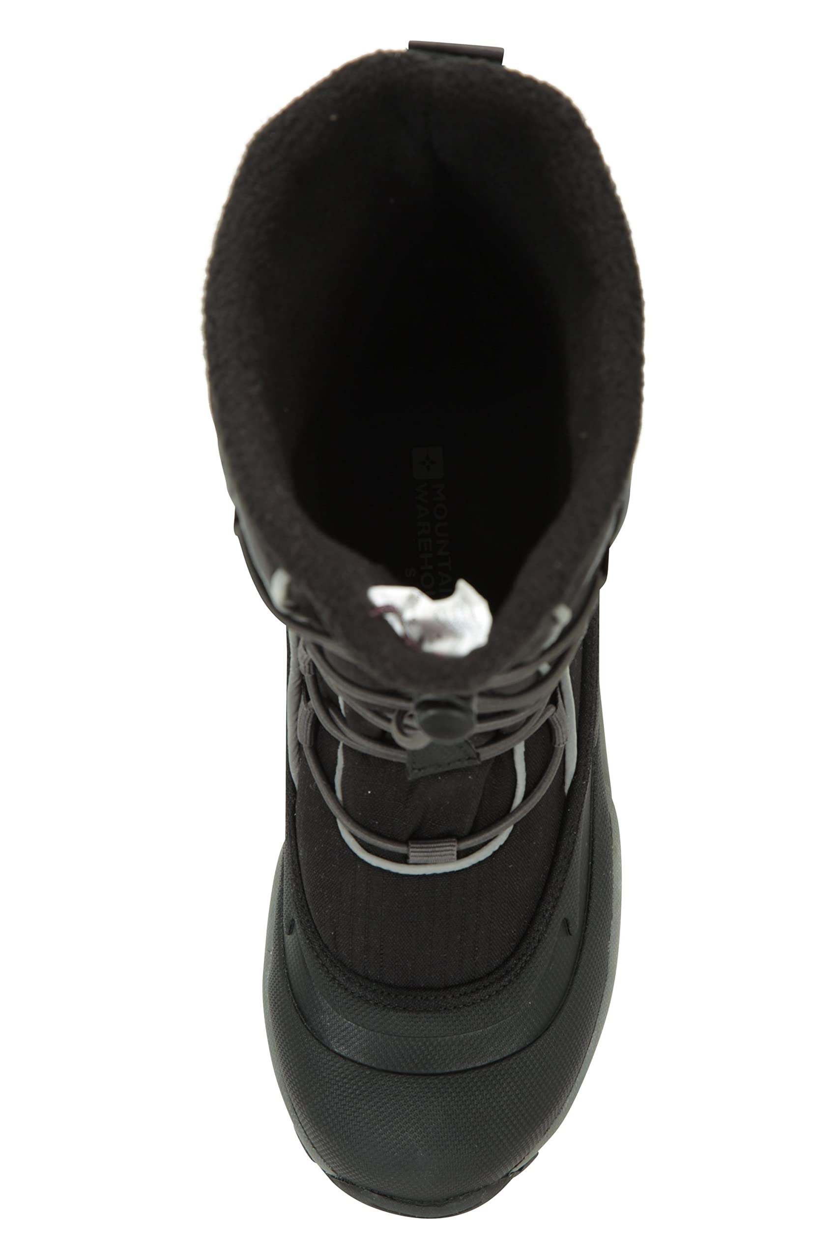 Mountain Warehouse Park Youth Kids Snow Boots - Warm Winter Shoes Black Kids Shoe Size 5 US
