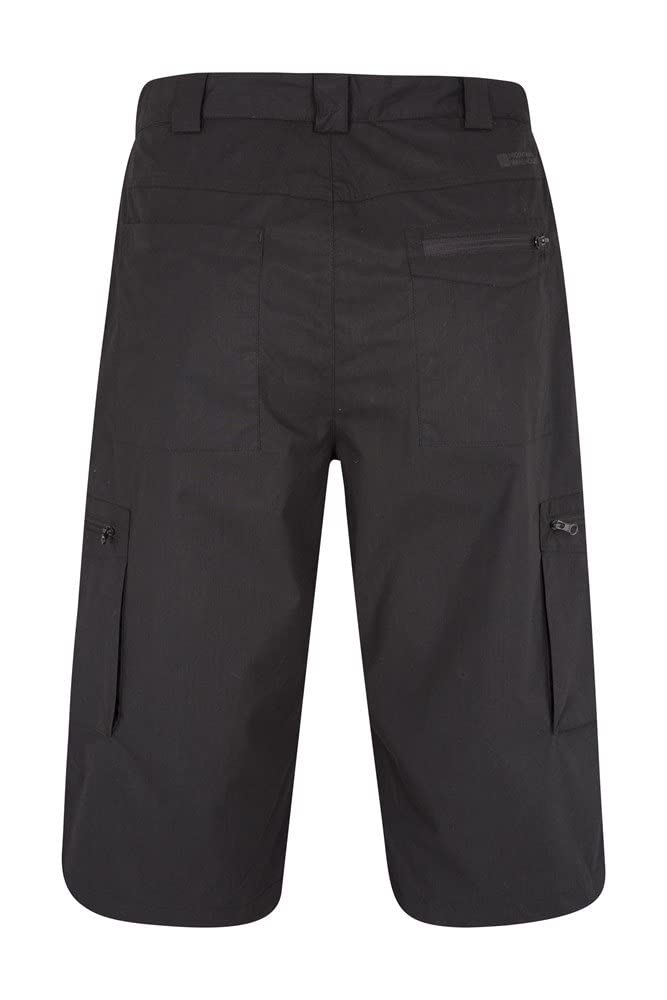 Mountain Warehouse Trek II Mens Long Shorts - Durable Spring Shorts Black 32W