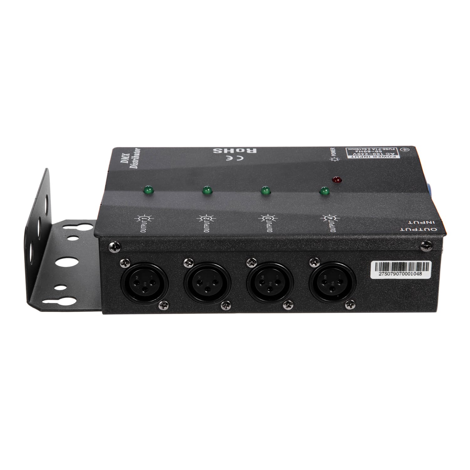 MFL. 4-Way Isolated DMX Splitter Amplifier Distributor with 3-Pin Outputs