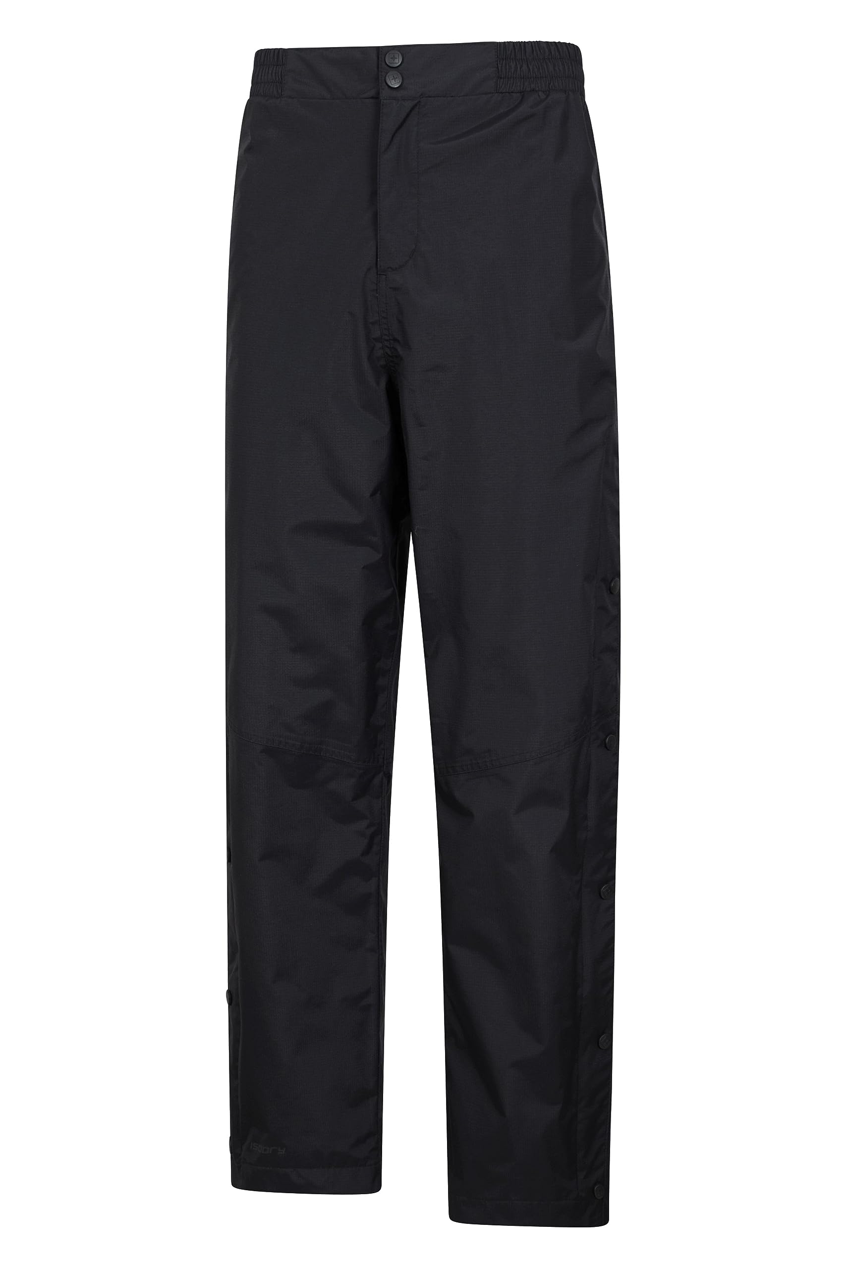 Mountain Warehouse Downpour Mens Waterproof Rain Pants - for Black Large
