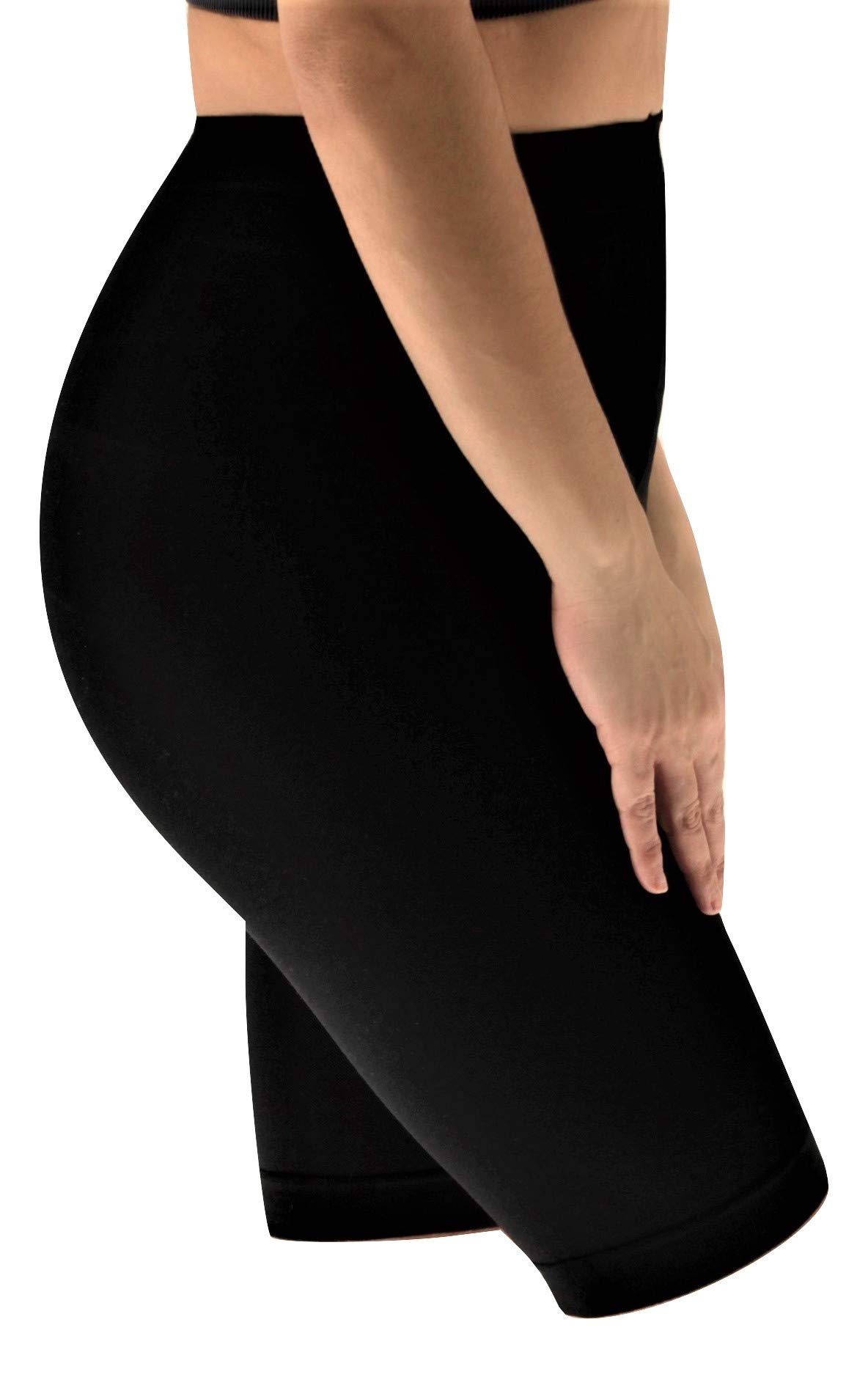 Mojo Compression Socks 20-30mmHg Medical Shorts for Men & Women - Ideal for Post-Surgical Recovery, Varicose Veins, DVT, Lymphedema, Edema, Athletic Support - Black, Medium (M)