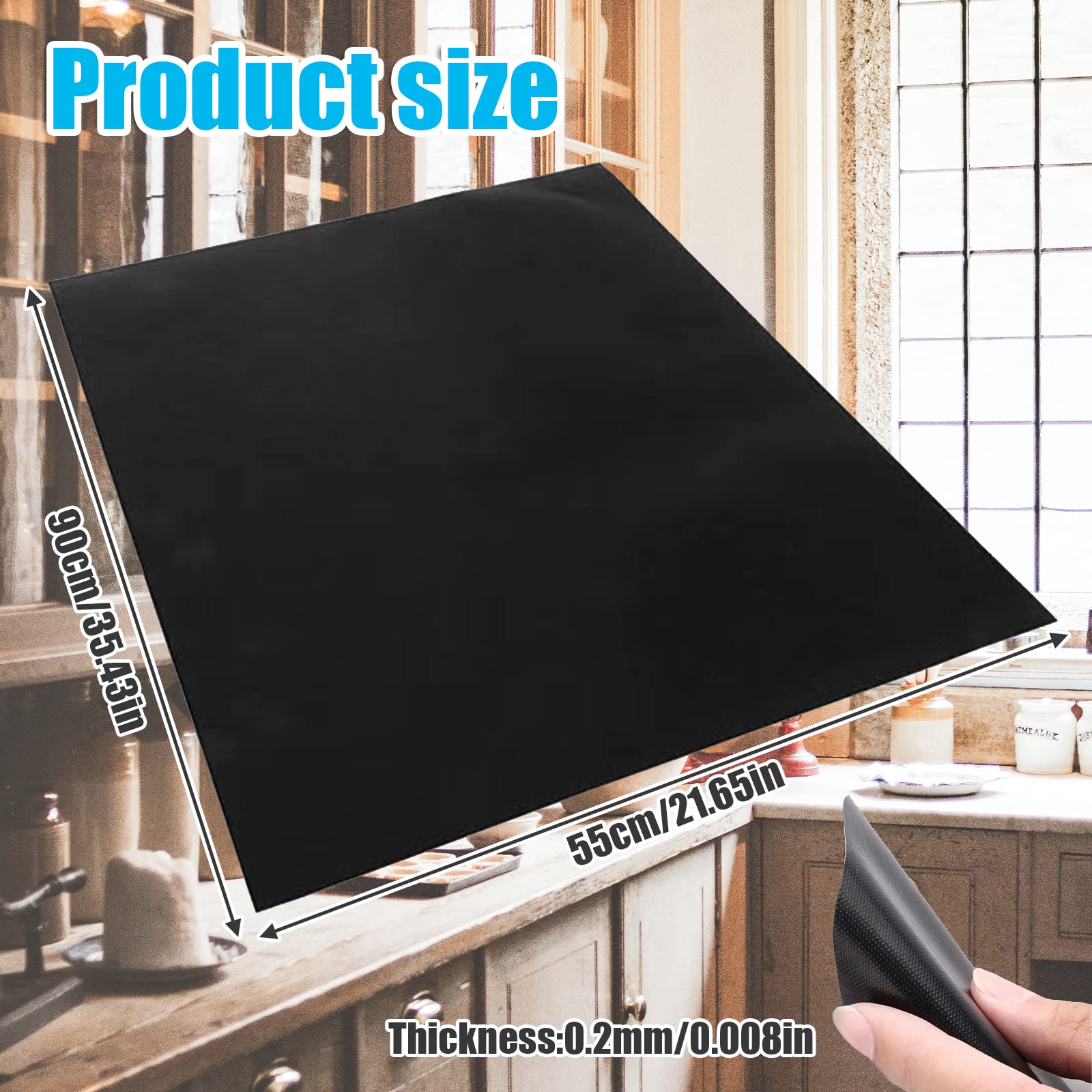 Stove cover,reusable stove top protector for gas range cut-out tool customizable for Samsung & other brands with 12 non-slip strips stove guard, easy to clean Thickened stove lining 35.43in*21.65in
