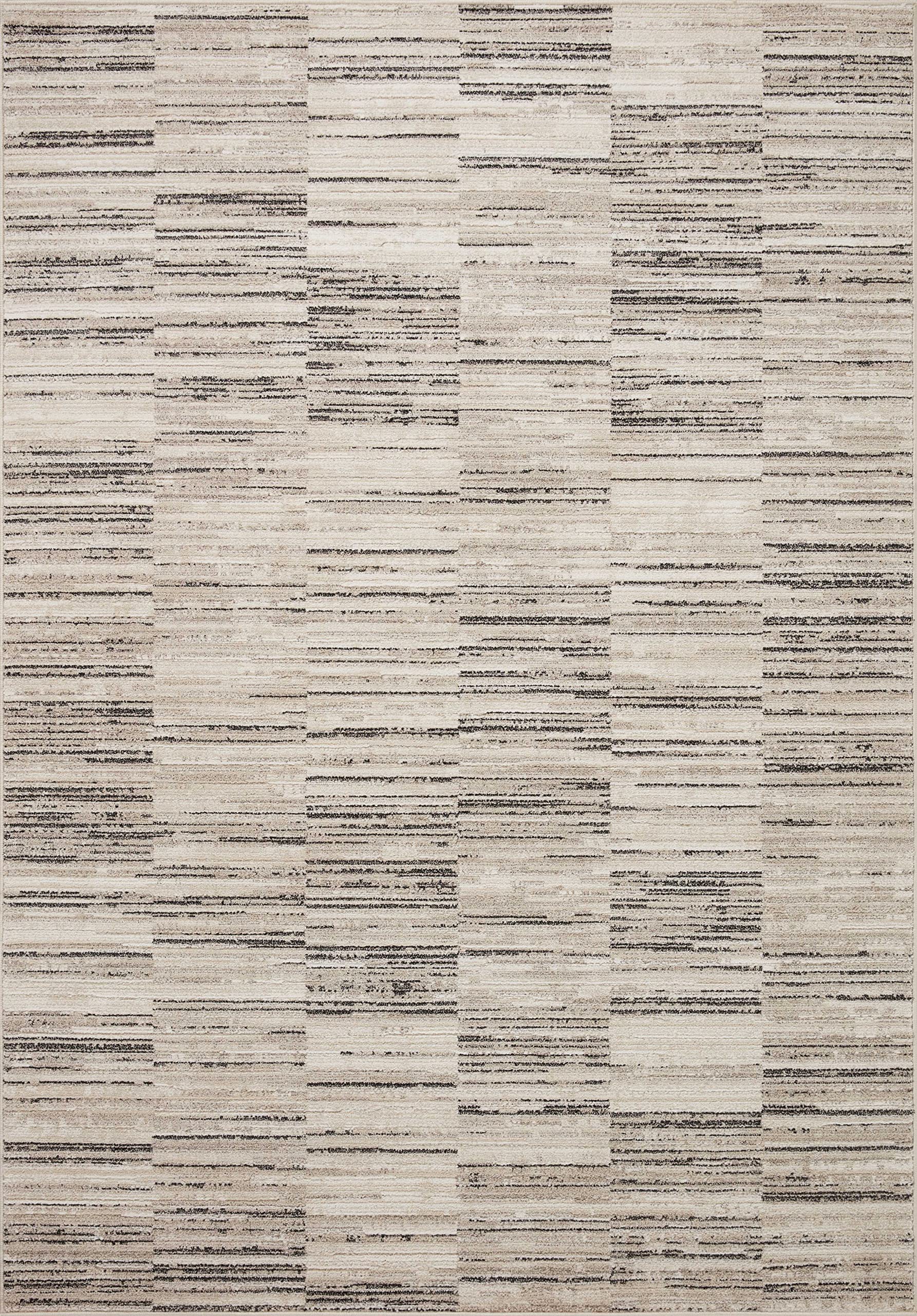 Loloi II Darby Collection DAR-01 Charcoal/Sand 6'-7" x 9'-3" Area Rug