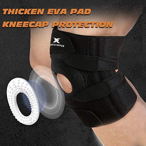 THX4COPPER Knee Brace Support,Open Patella Side Stabilizers β for Swollen ACL, Meniscus Injuries, Arthritis, Tendonitis, Joint Pain Relief with Adjustable Compression Wrap