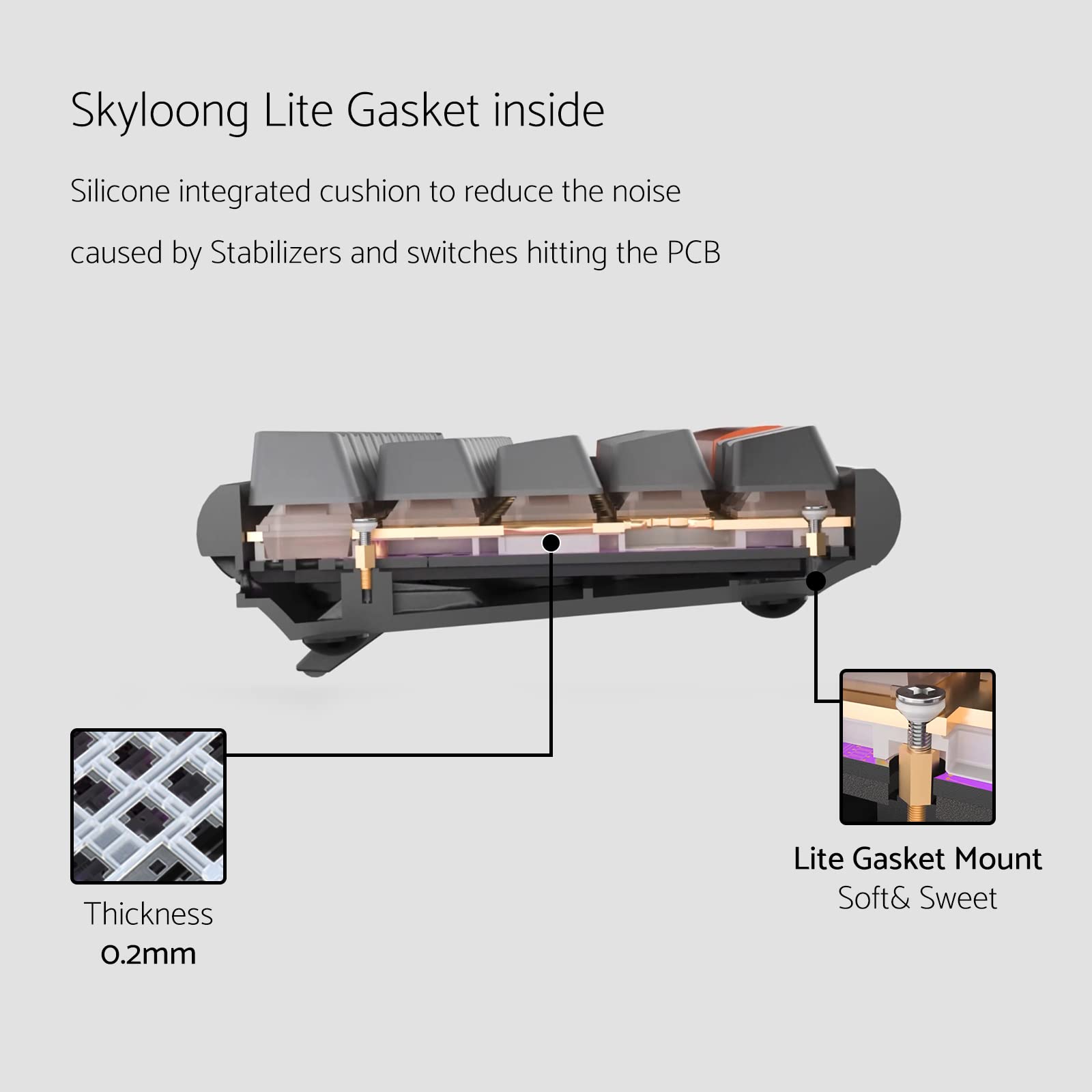 SKYLOONG SK96 O-Ring Gasket Gaming Keyboard Full Size Hot Swappable Wired Mechanical Keyboard RGB Programmabl Compatible Computer/Laptop