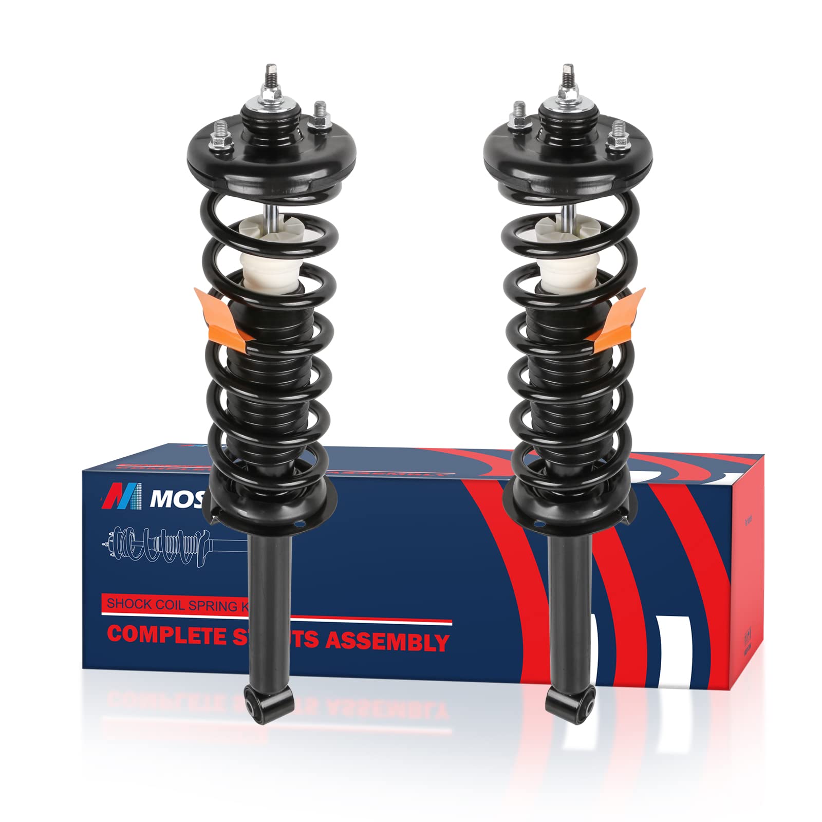 MOSTPLUS 2x Rear Suspension Struts Coil Spring Compatible for 2003-2007 Honda Accord 171372