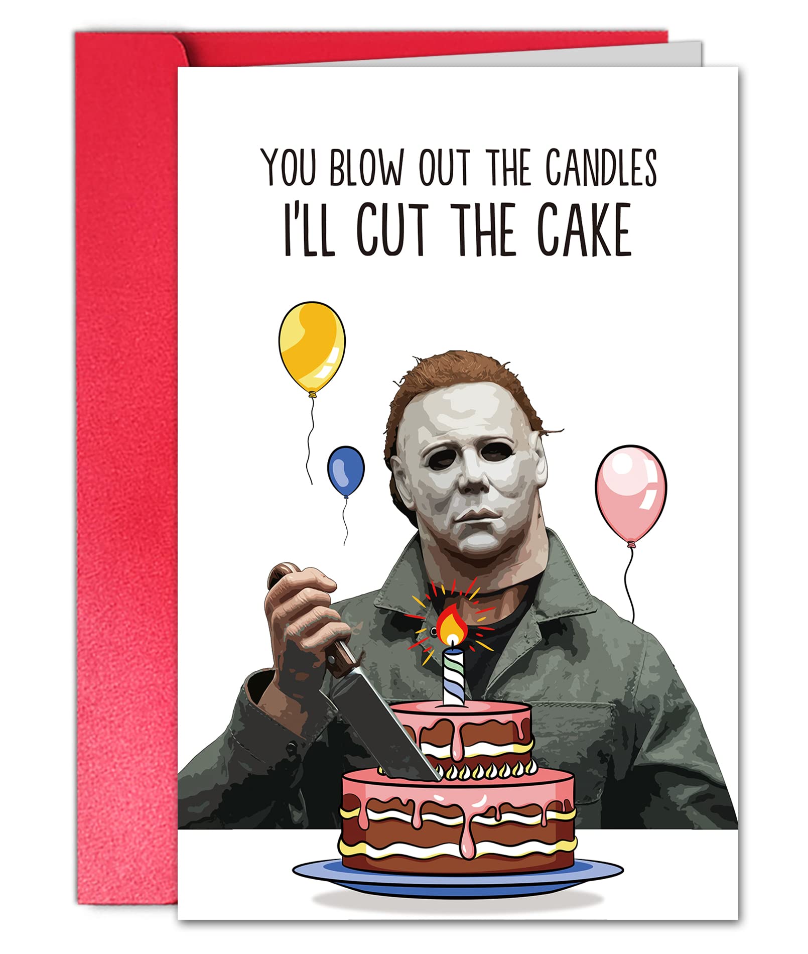 Michael Myers Birthday Card, Funny Birthday Card for Men, Horror Bday Card, Birthday Gift for Anyone