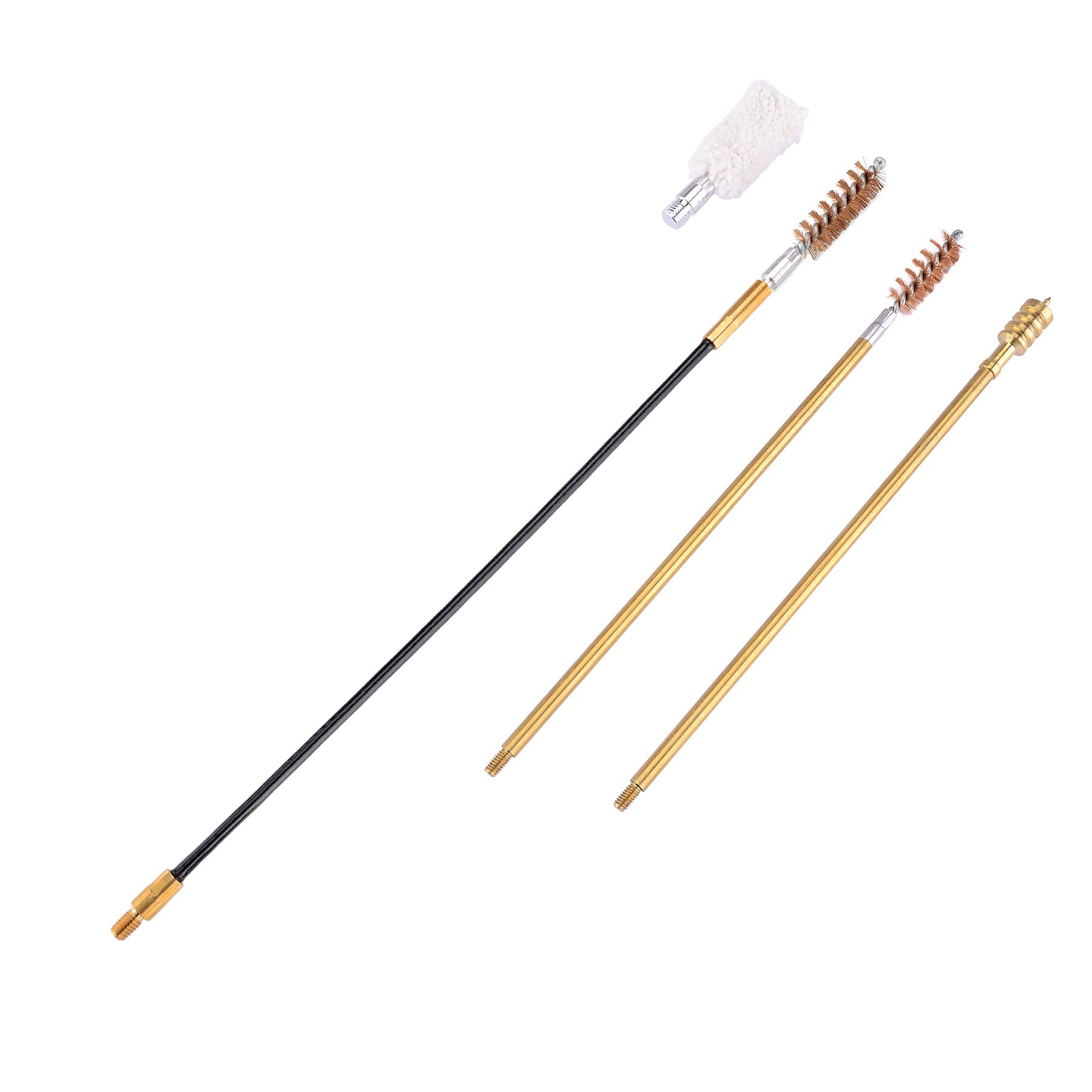 Raiseek Gun Cleaning Kit Rifle Handgun Shotgun Cleaning Kit in Zippered Portable Pouch for .22 .243 .280 .30 .357 .40 .45 Cal 12GA 20GA