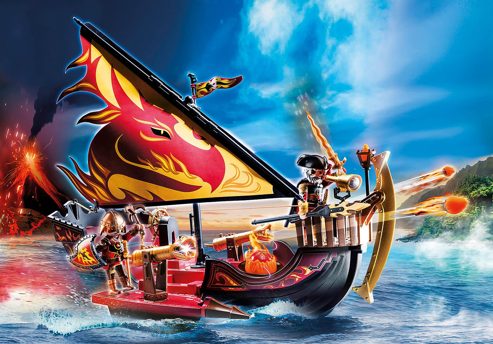 Playmobil Burnham Raiders Fire Ship