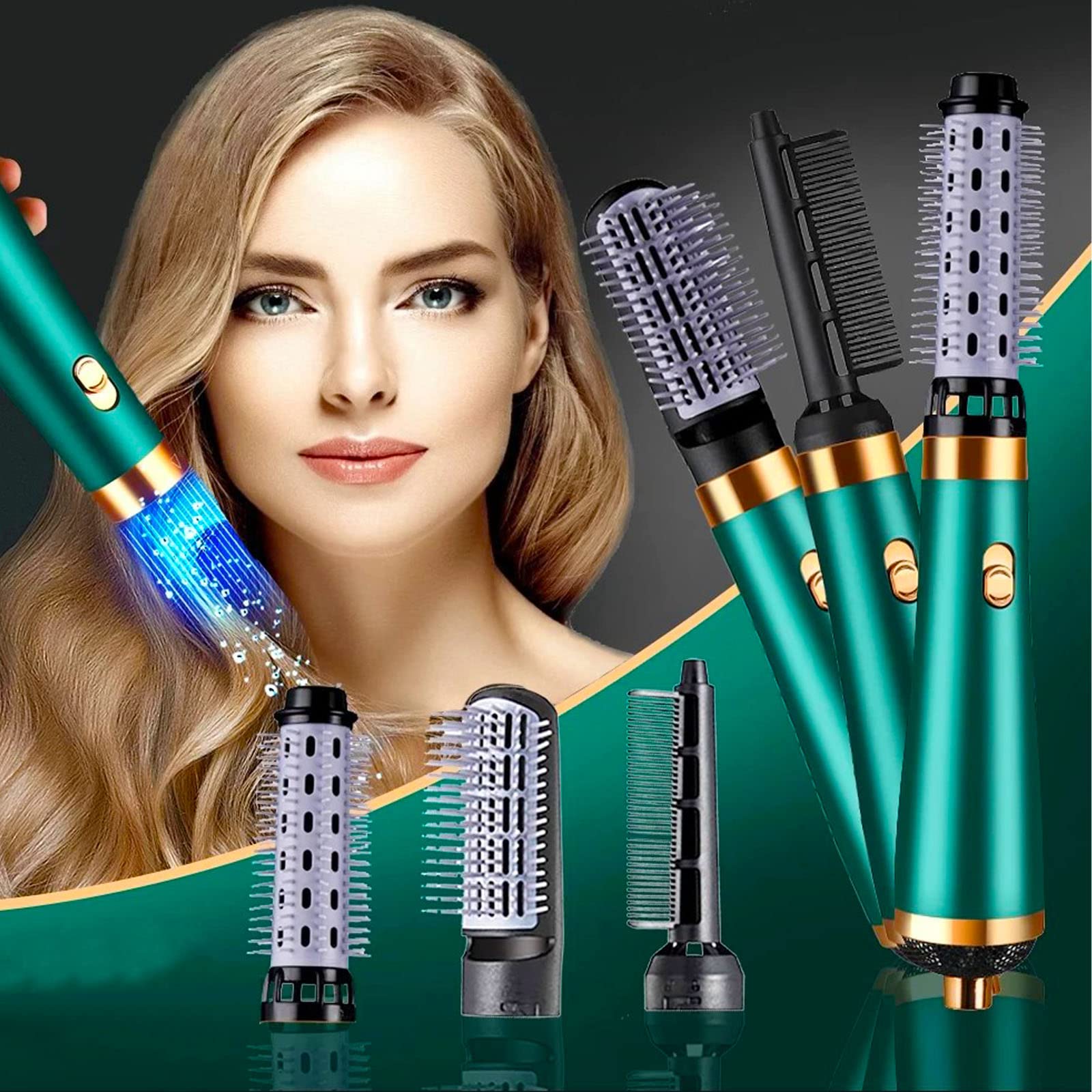 My Precious Portable Hot Air Brush, Green, Hair Dryer