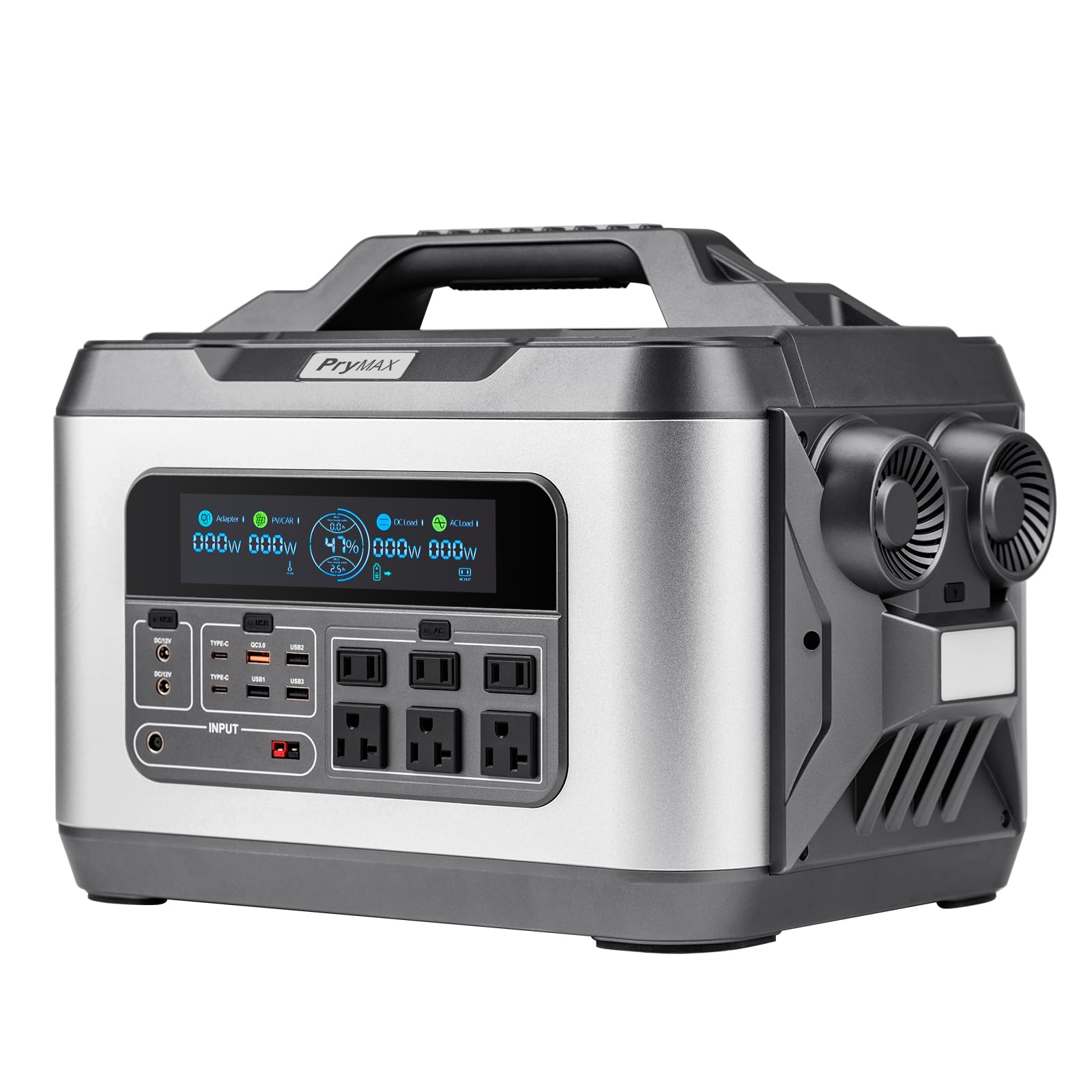 PryMax Steelite Portable Power Station 2200W (Peak 4500W) Solar Generator Pure Sine Wave AC Outlets 2220Wh Generators for Home Use with PD100W Fast Charging Power Supply for Camping Outdoor Outage RV