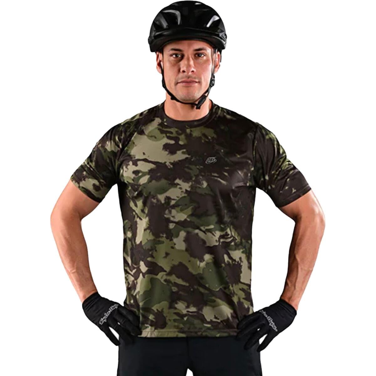 Troy Lee Designs Cycling MTB Bicycle Mountain Bike Jersey Shirt for Men, Flowline SS (Covert Army Green, L)