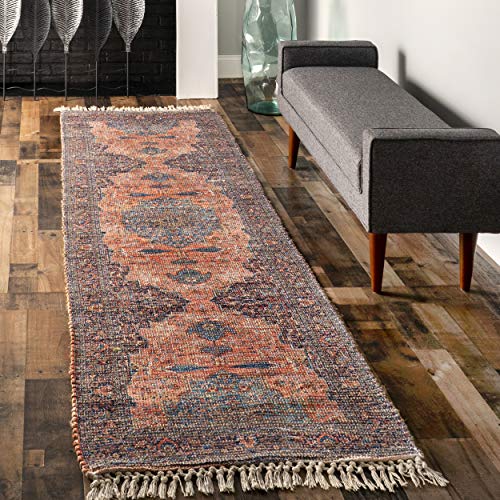 nuLOOM Annette Flatweave Jute Runner Rug , 2' 6" x 8', Multi, Rectangular