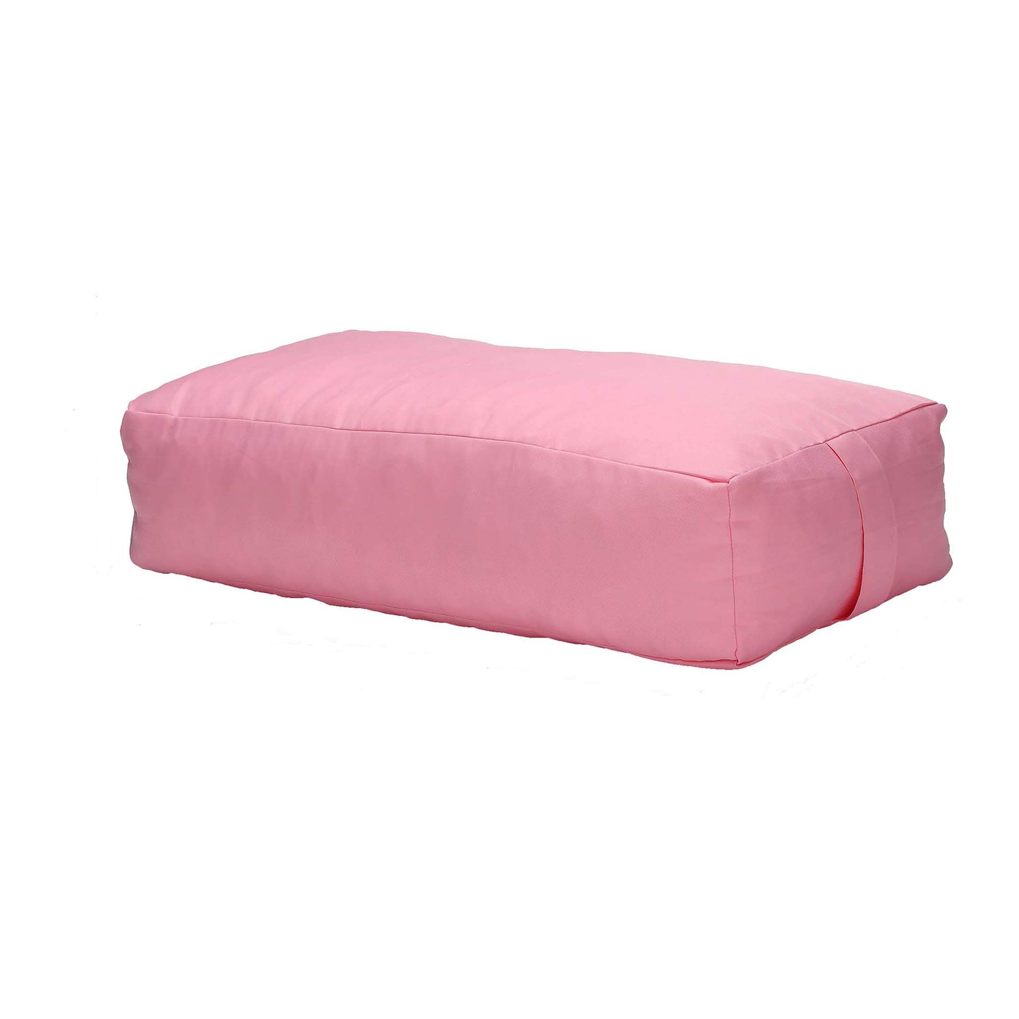 Mind Reader Yoga Bolster/Cushion Restorative, Yin Yoga Prop, Meditation Yoga Pillow, Polyester, Machine Washable Cover, 4 Colors, Square, Pink