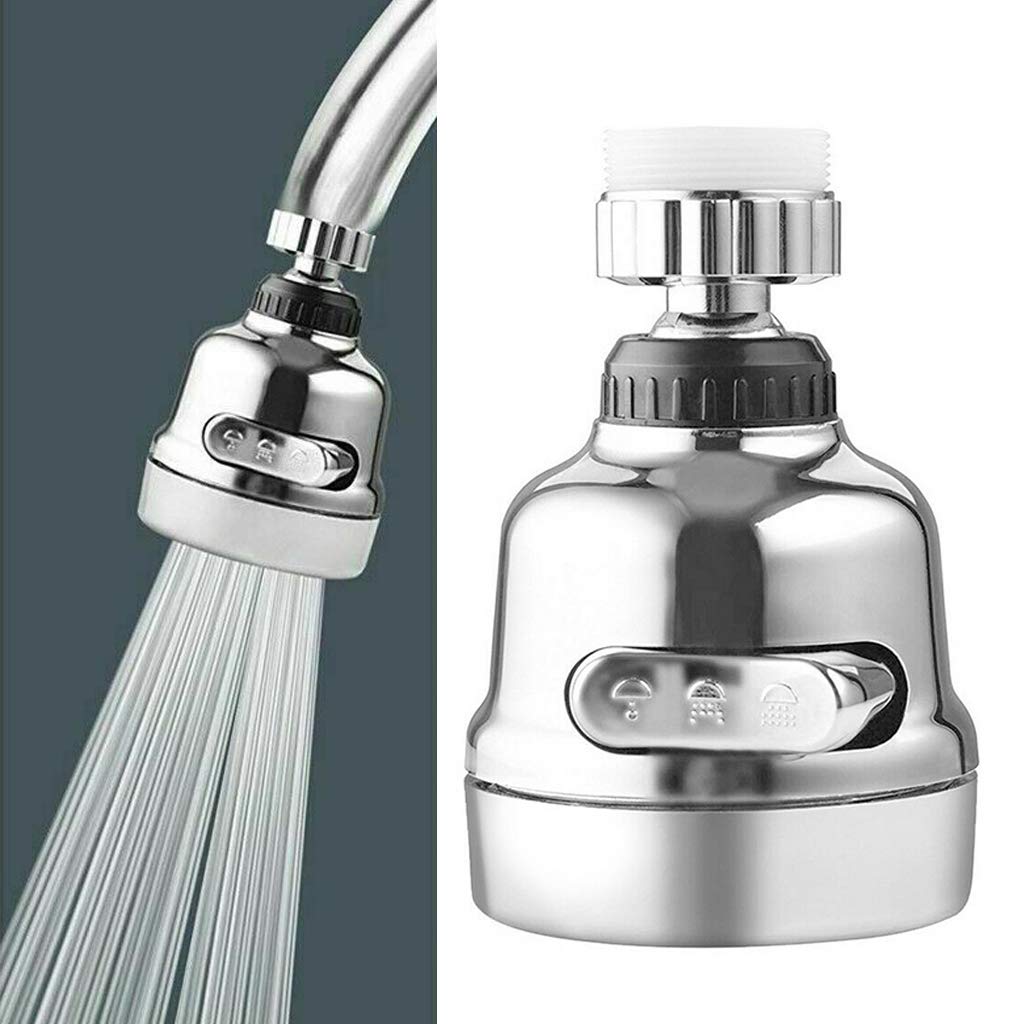 Movable Kitchen Tap Head, 360° Rotatable Water Saving Faucet Nozzle, Anti -Splash Tap Booster Shower for Kitchen, Water Faucet Filter Regulator
