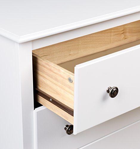 Prepac Monterey 6 Drawer Tall Chest and Sonoma Traditional Nightstand (WDC-2422)