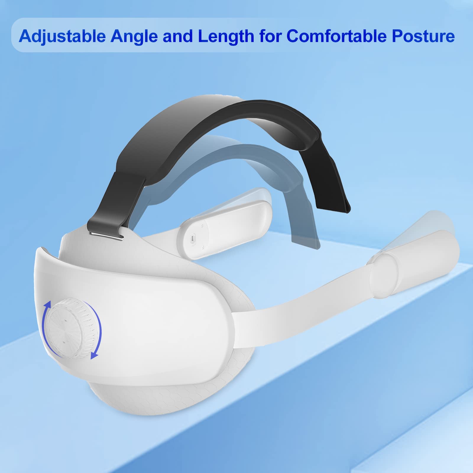 VR Replacement Head Strap for Oculus Quest 2,Ergonomic Comfortable Design Headset Adjustable Replacement Accessory for Quest 2 Elite Strap Lightweight Wear to Gaming/Movies