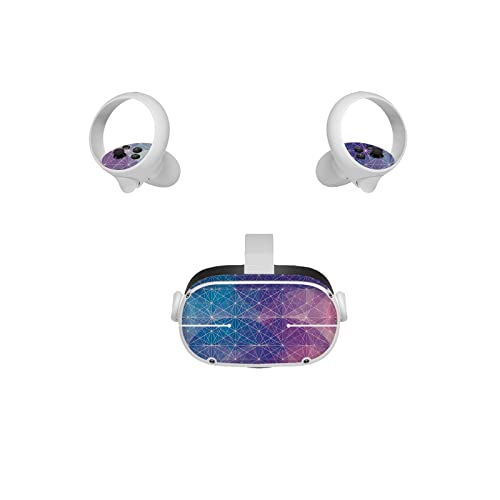 N/A Skin for Oculus Quest 2, Oculus Quest 2 VR Headset and Controller Cute Sticker Protection Accessories(Purple)