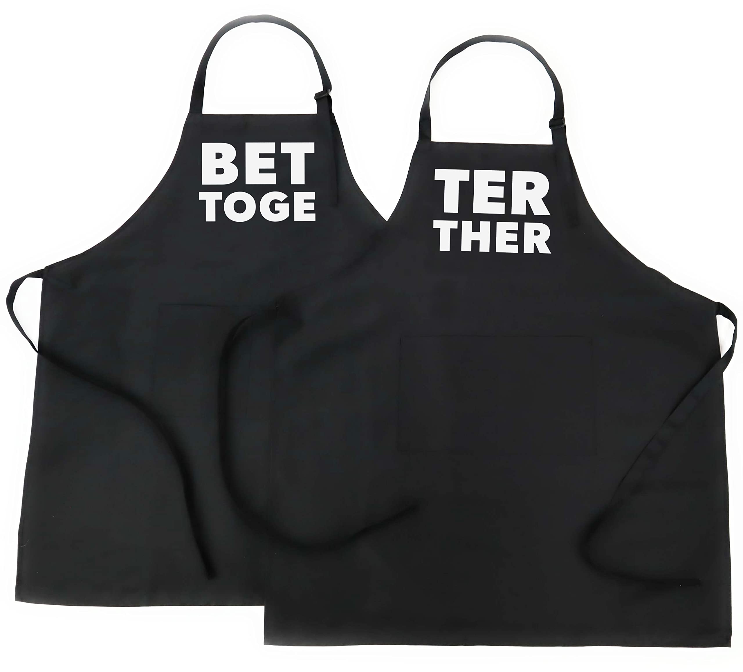 UP THE MOMENT Better Together Couples Apron, Matching Aprons for Couples, Couples Aprons Funny, Funny Aprons for Couples, Host Gift for Couples, Wedding Gifts for Couples Who Have Everything