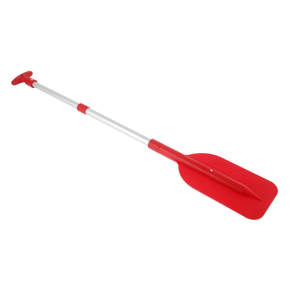 N/U 1Pcs Telescopic Paddle, Portable Collapsible Adjustable Aluminum Alloy Oar Floating Compact Emergency Telescopic Paddle (Red)