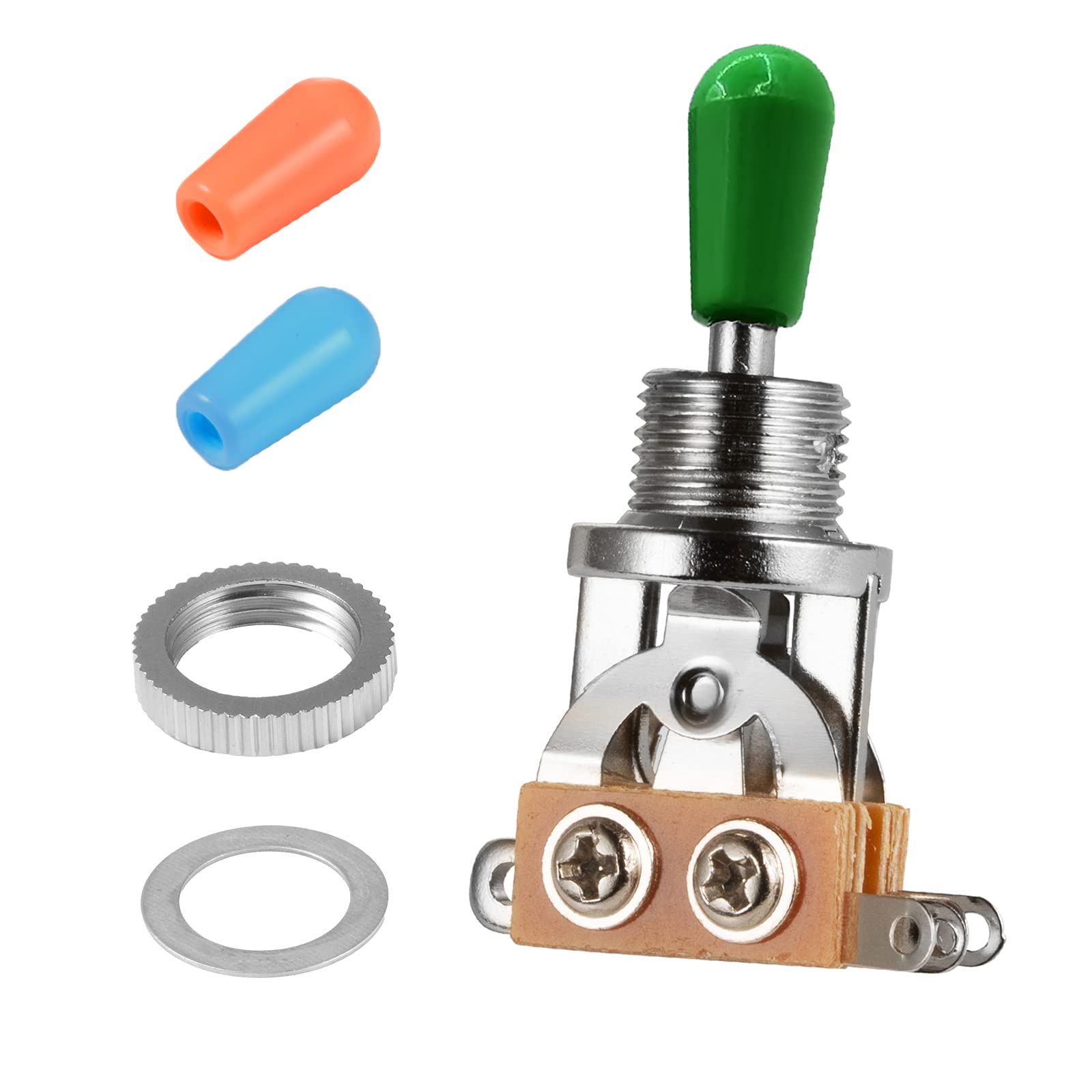 Randon 3 Way Short Straight Guitar Toggle Switch Pickup Selector with Tip Knob Caps Compatible with Gibon Toggle Les Paul Electric Guitars