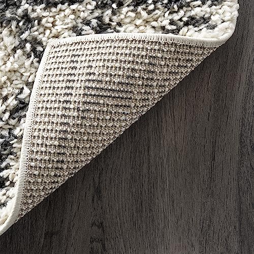 nuLOOM Lacey Moroccan Geometric Shag Area Rug, 4x6, Off-white