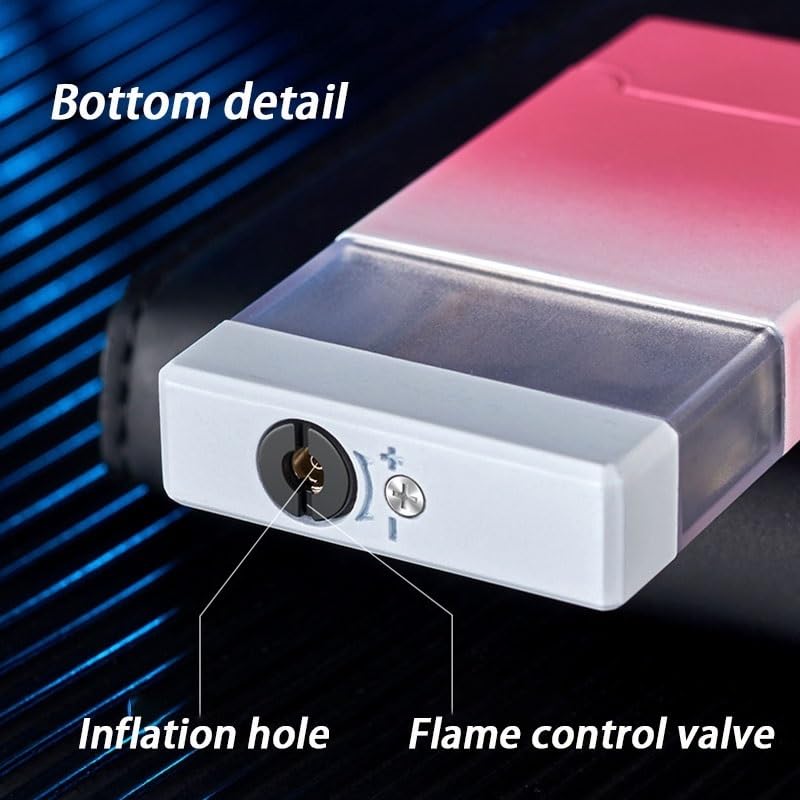 New Gas Lighter, Transparent Gas Window, Reusable, Easy to Carry, Suitable for Jezebel Gifts, Daily Use (Color : C3)
