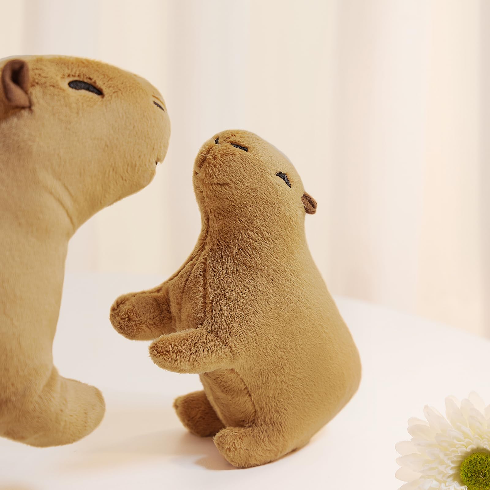 TToyeric Capybara Stuffed Animal,Realistic Capybara Plush Lovely 7''Stuffed Capybara, Capybara Gifts for Kids Adults (Brown, 7inch)