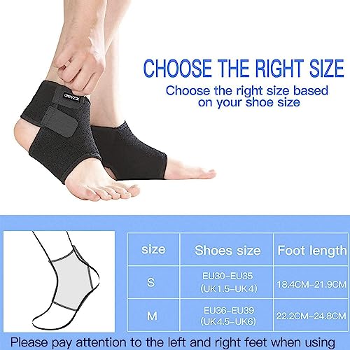 ONTYZZ 1 Pair Kids Ankle Brace Ankle Compression Sleeve Adjustable Ankle Support Brace for Football Basketball Dancing Black/S