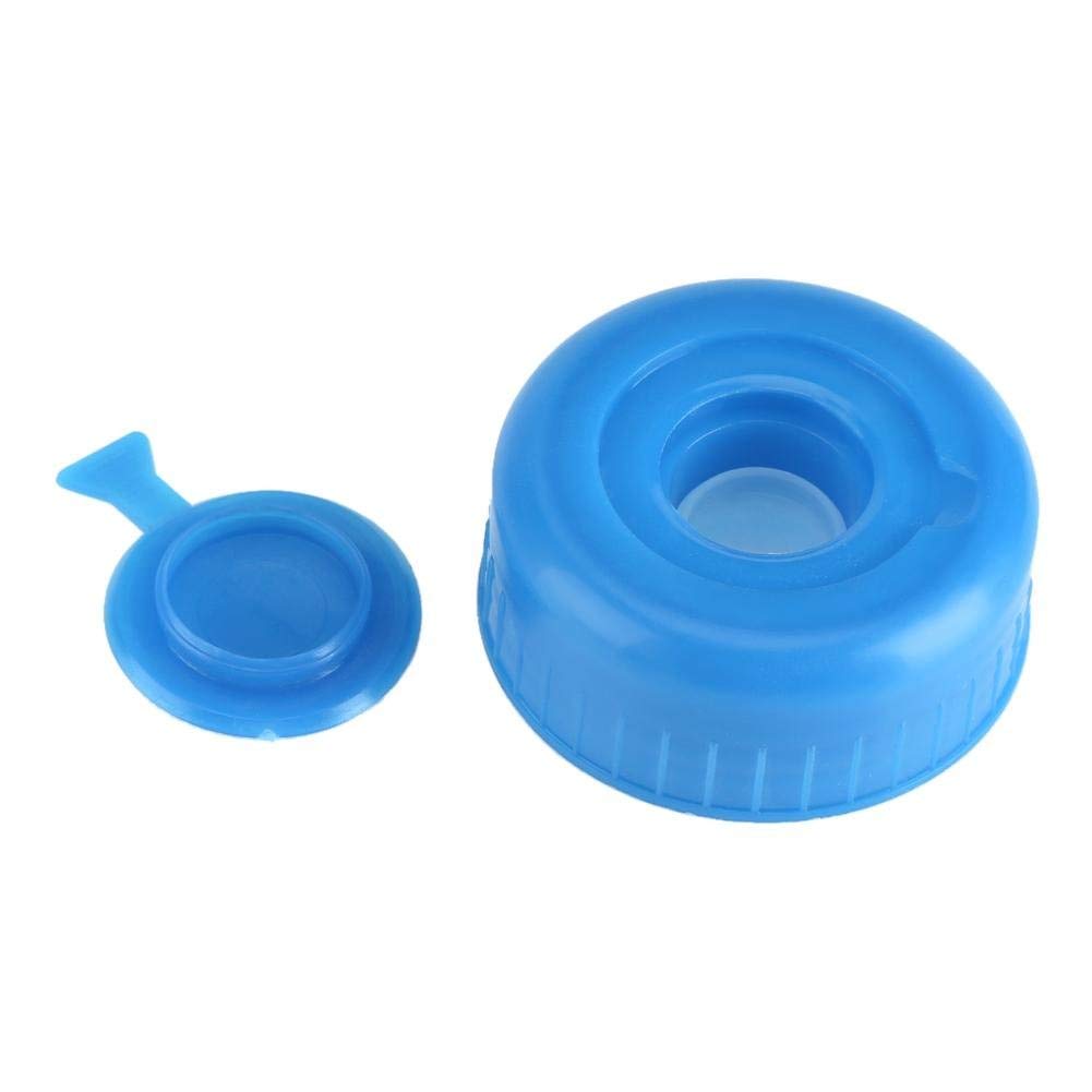 MONACO 5-Pack Plastic Water Bottle Cap, 55mm Twist Cap Replacement Non-Spill, Blue Bottle Caps for Screw Top Bottles, Leak Free