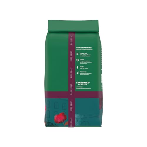 Starbucks Decaf Caffé Verona Dark Roast Ground Coffee, 12 Ounce (Pack of 6)