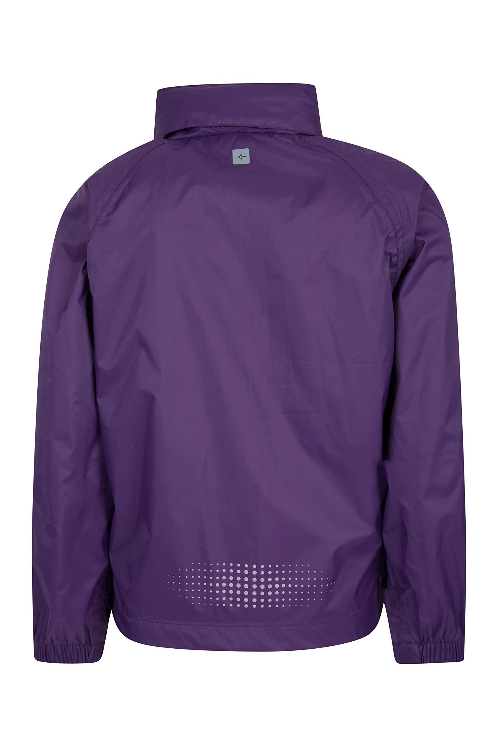 Mountain Warehouse Kids Waterproof Pakka Jacket - Adjustable Hood Dark Purple 9-10 Years