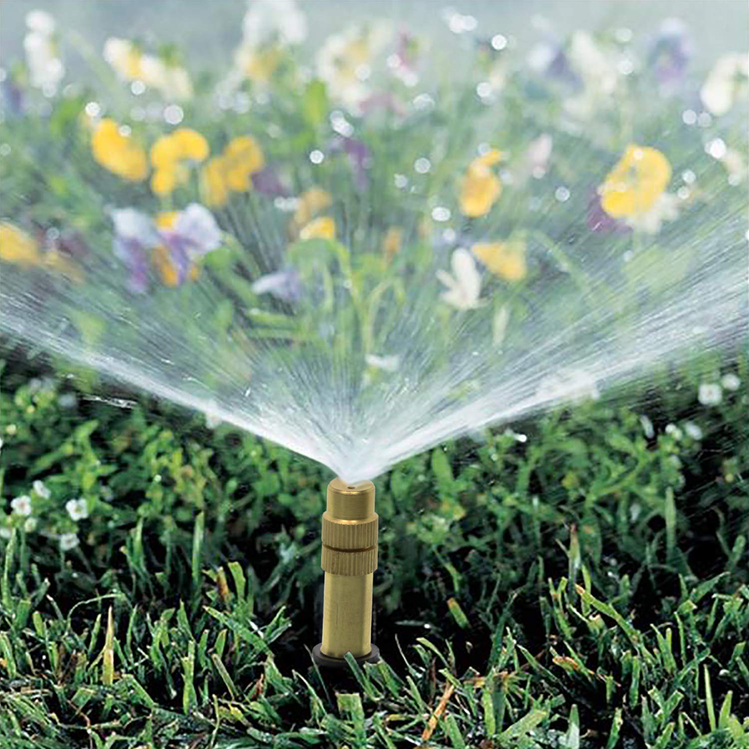 Mini Skater Garden Agricultural Irrigation 1/4-Inch(4/7) Barbed Drip Bulk Copper Plastic PE Cooling Fittings(10 Misting Nozzle)