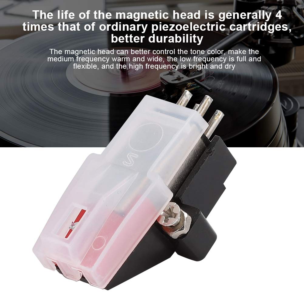 Oumij Record Player Turntable Cartridge Universal Replacement,Phonograph Turntable Dual Moving Magnet Stereo Record Player Stylus Needle