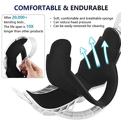 Oculus Quest 2 Head Strap, Elite Strap Replacement, halo band, Adjustable VR Glasses Headset Accessories, Comfortable Head Cushion, Enhanced Support and Reduce Head Pressure