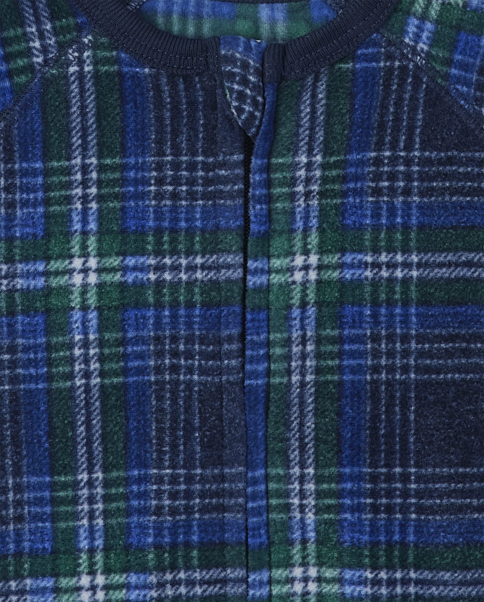 The Children's Place Baby 2 Pack and Toddler Boys Fleece Zip-Front One Piece Footed Pajama, Plaid/Construction 2-Pack, 5T