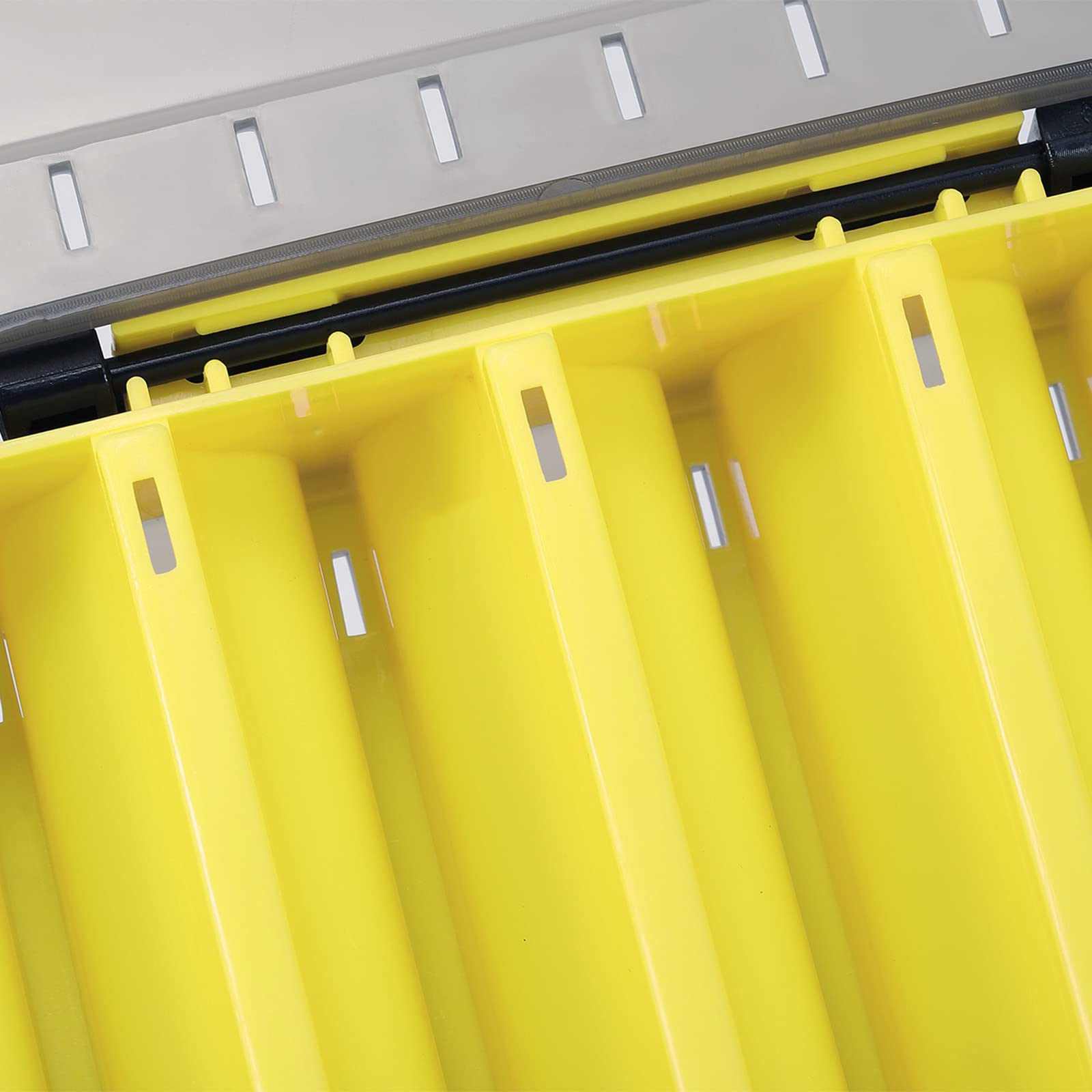 PATIKIL Fishing Lure Storage Box 2 Pack Plastic Double Sided Fish Tackle Container Organizer, Yellow