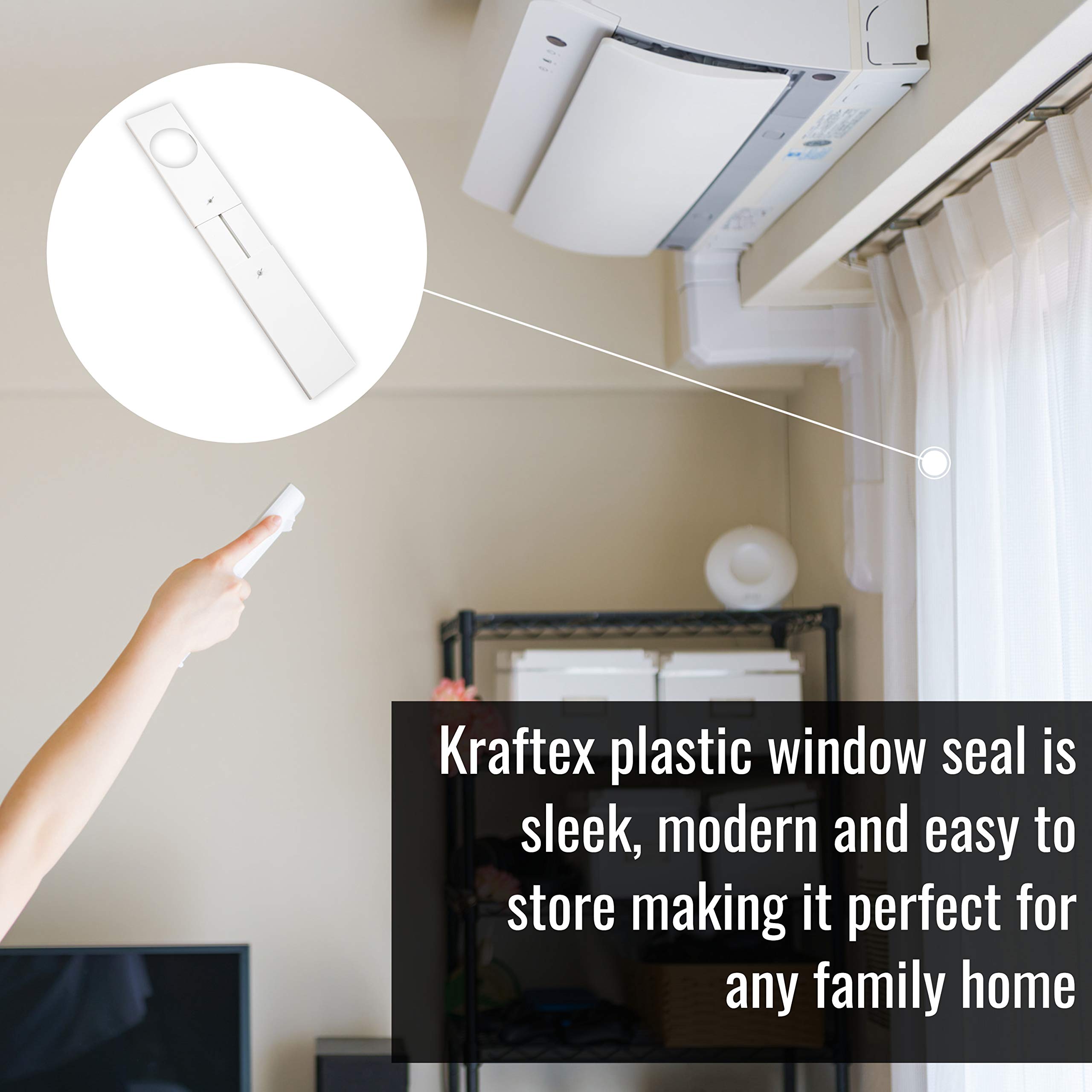 Portable Air Conditioner Window Kit | AC Window Kit Seal For AC Hose With 5.9" Diameter | Window Vent Kit With Air Conditioner Window Exhaust Panel | Sliding Window Casement With Window Duct Adapter