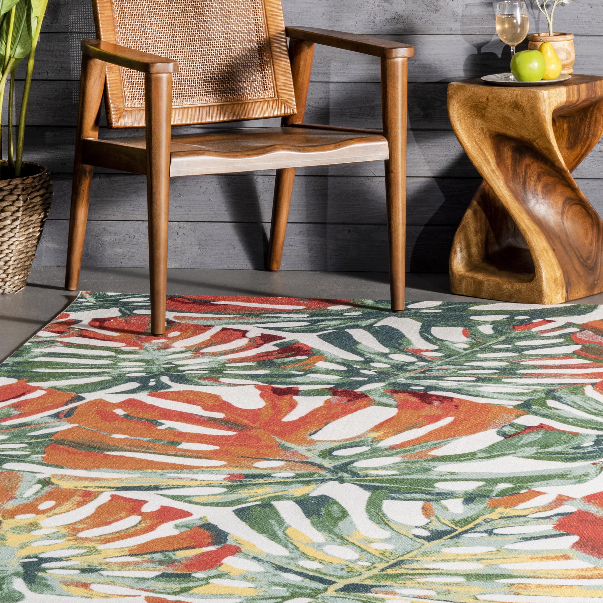 nuLOOM Contemporary Floral Janice Area Rug, 6' Square, Multi