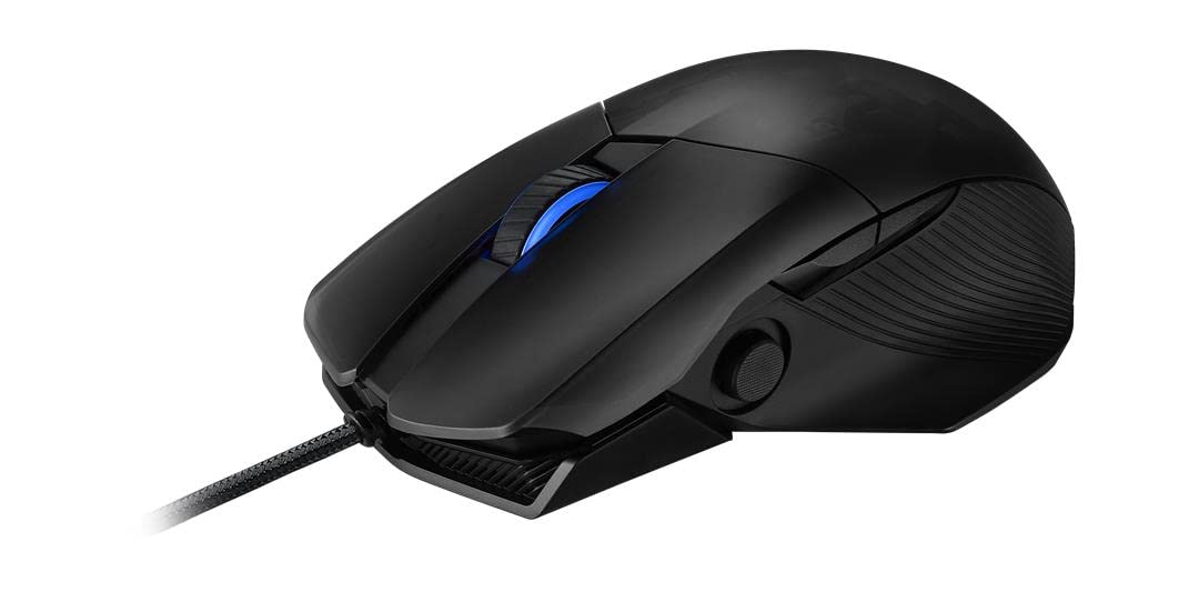 ROG Chakram Core Gaming Mouse Featuring programmable Joystick, Advanced 16000 dpi Sensor, Push-fit Switch sockets Design, Adjustable Weight, Stealth, Instant Screenshot and Aura Sync Lighting