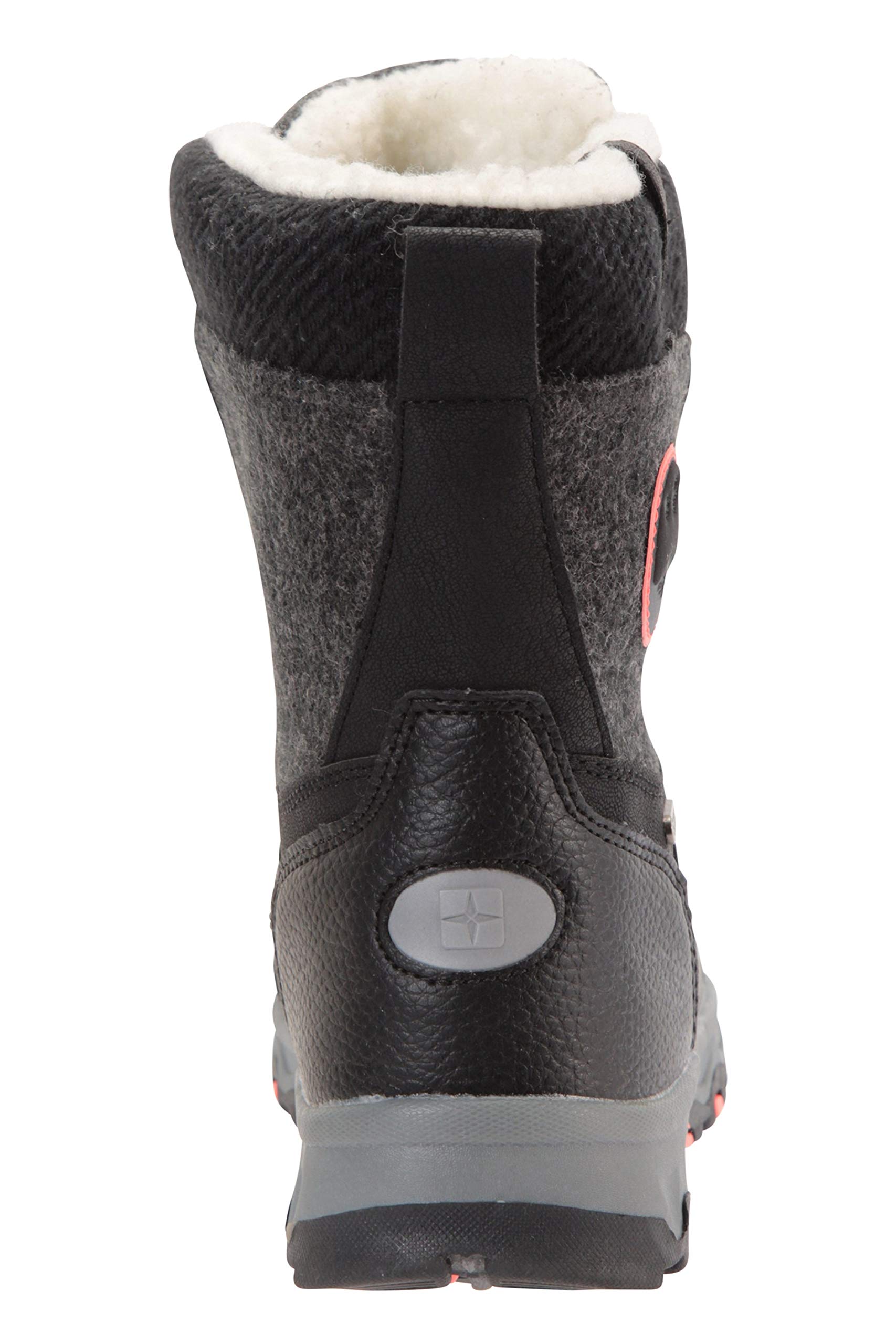 Mountain Warehouse Heavenly Kids Snowboots - Snowproof Winter Shoes Coral Kids Shoe Size 5 US