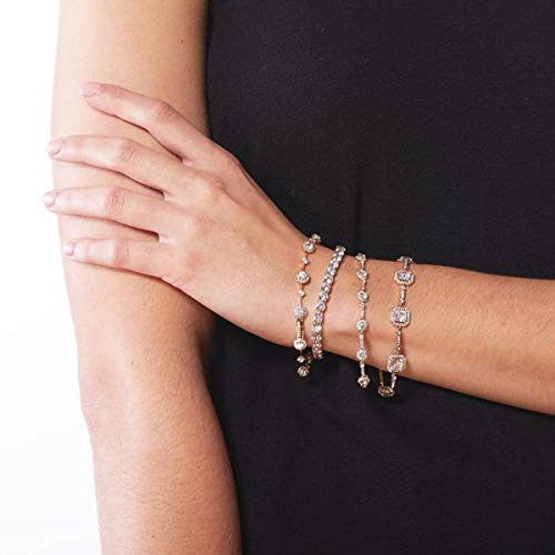 NADRI Cubic Zirconia Bezel Single Line Bracelet