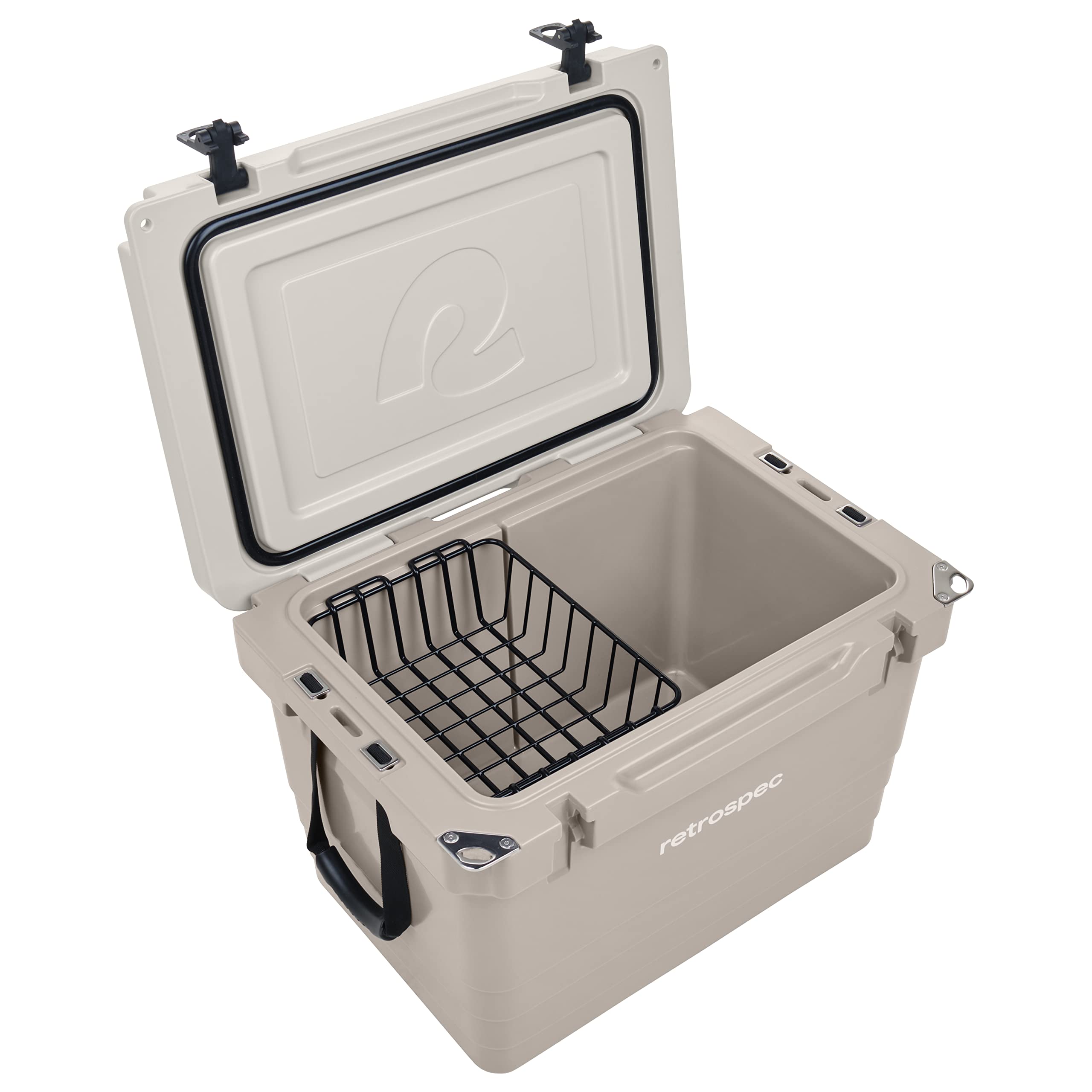 Retrospec Palisade Cooler Basket - Ice Chest Accessories β Dry Storage & Organization - Durable Rubber Coated Metal β 45qt