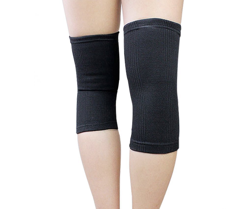 MAIBU Protective Volleyball Knee Pads Thick Sponge Anti-Collision Kneepads Protector Non-Slip Wrestling Dance Knee Pads Support Sleeve for Outdoor Sport(1 Pair,Black)