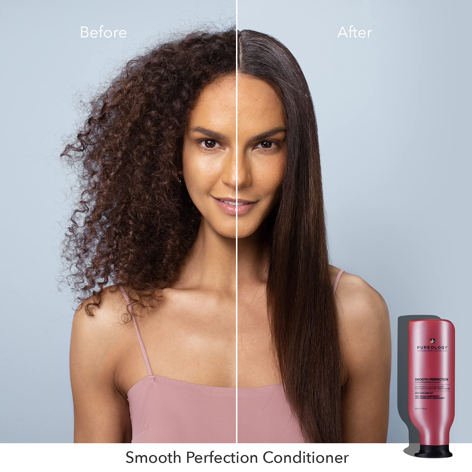 Pureology Smooth Perfection Conditioner | For Frizzy, Color-Treated Hair | Detangles & Controls Frizz | Sulfate-Free | Vegan | Updated Packaging | 33.8 Fl. Oz. |