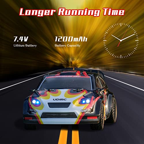 Losbenco Remote Control Car 1/16 Scale 30+MPH 4WD Drift RC Car, 7.4V 1200mAh RC Off-Road Car with Upgraded Brush Motor, 2 Sets of Tires and Light for 8-12 Years Old