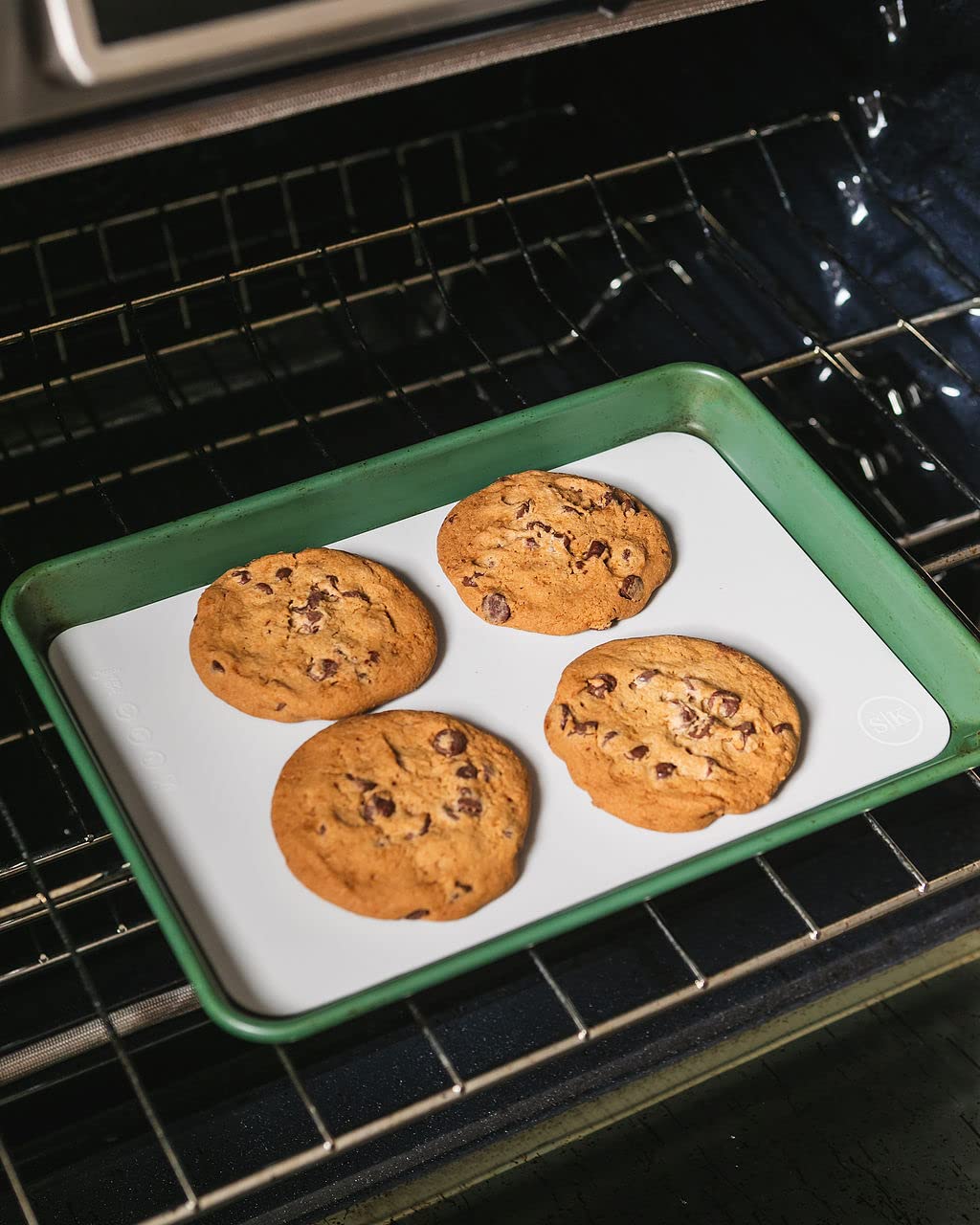 The Silicone Kitchen Silicone Oven Baking Mats - Vintage Navy Blue/Pearl Gray Bundle - BPA Free, (2 Half Sheets, 2 Quarter Sheets)